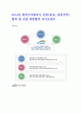 2013년 한국수자원공사 신입사원 및 인턴 합격자기소개서-1페이지