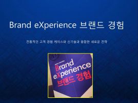 [브랜드경험] 브랜드 경험 Brand eXperience 신기술과 융합한 새로운 고객경험 케이스 전략 발표.ppt-1페이지