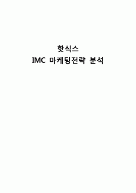 에너지음료 Hot6ix 핫식스 마케팅 IMC전략분석과 결과분석 및 핫식스 앞으로의 전략제언 - 전략수립-1페이지