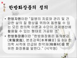 한방화장품,한방화장품시장현황,화장품시장현황,화장품시장규모,한방화장품분석-1페이지