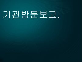 서대문 종합 사회복지관 기관 방문보고서 -1페이지