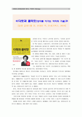 [독후감]≪다윗과 골리앗 - 강자를 이기는 약자의 기술≫_ 말콤 글래드웰 저, 선대인 역-1페이지