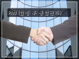 PMI (합병 후 통합관리),PMI정의및유형,PMI실패원인,PMI사례-1페이지