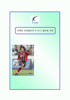 마케팅 관점에서의 K-리그 활성화 방안-1페이지