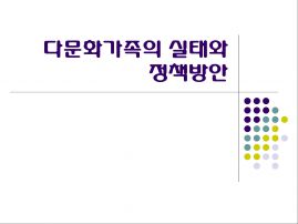 다문화가족의 실태와  정책방안 PPT 프레젠테이션-1페이지