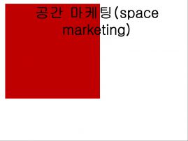 공간 마케팅(space marketing) (공간마케팅의 사례, 변화 사례, 중요성).PPT자료-1페이지