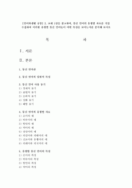 [언어와생활 공통] 2. 교재 1장 참고, 통신 언어의 유형별 자료를 직접 수집하여 이러한 유형별 통신 언어들이 어떤 특성을 보이는지를 분석-1페이지