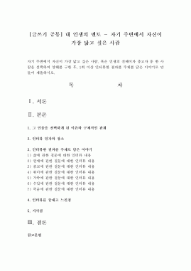 [글쓰기 공통] 내 인생의 멘토 - 자기 주변에서 자신이 가장 닮고 싶은 사람 인터뷰 결과-1페이지