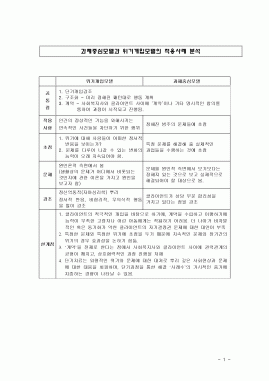 과제중심모델과 위기개입모델의 적용사례 분석 -1페이지