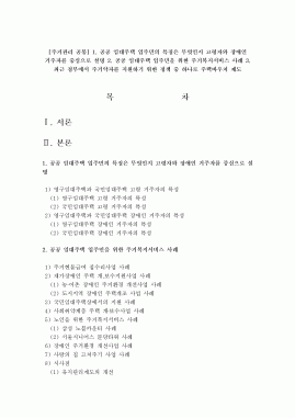 [주거관리 공통] 1. 공공 임대주택 입주민의 특징은 무엇인지 고령자와 장애인 거주자를 중심으로 설명 2. 공공 임대주택 입주민을 위한 주거복지서비스 사례 3. 최근 정부에서 주거약자를 지원하기 위한 주택바우처-1페이지