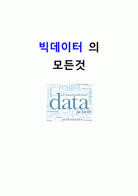 빅데이터(BIGDATA) 개념분석과 현황분석 및 빅테이터의 기업 분야별 활용방안과 사례분석 및 빅데이터 향후전망분석-1페이지