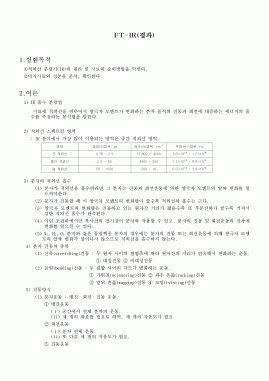 [화학공학실험] 기기분석-FT 결과 (Fourier transform spectroscopy )-1페이지