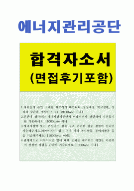 에너지관리공단자기소개서(합격자기소개서)에너지관리공단자소서(합격자소서+에너지관리공단면접)에너지관리공단자소서자기소개서,에너지관리공단청년인턴자소서 지원동기, 에너지관리공단 KEMCO 자소서 항목, 에너-1페이지