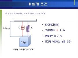 1자유도를 갖는 진동 시스템 설계-1페이지