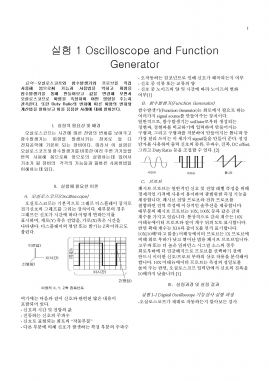 실험 01.오실로스코프와 함수 발생기 (Oscilloscope and Function Generator)-1페이지