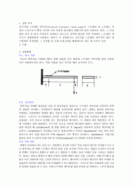 [재료역학실험]전기저항 스트레인 게이지(electrical resistance strain gage)실험 보고서-1페이지