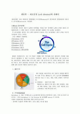 [생물학] 세포분열 (cell division)에 관해서-1페이지