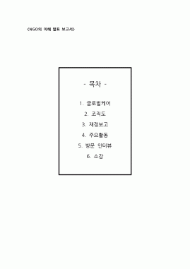 [사회과학] NGO(사례 - 글로벌케어) 개념, 역할과 기능, 글로벌케어 주요사업, 글로벌케어 업무, 글로벌케어 나아갈 방향 소감 등등-1페이지