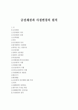 금전채권과 사정변경의 원칙(금액채권)-1페이지