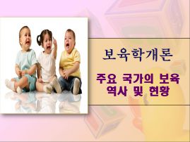 [보육학개론] 주요 국가의 보육 역사 및 현황 - 미국, 영국, 프랑스, 스웨덴.PPT자료-1페이지