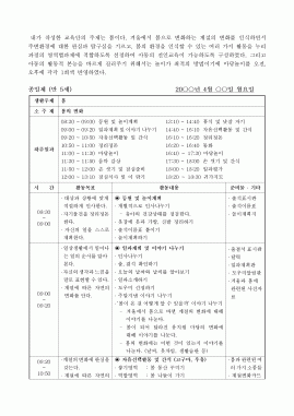 유아교육기관에서 전개할 수 있는 ‘일일교육계획안’을 작성하시오. 교육계획안에 대한 설명과 주제선정 사유 설명 - 생활주제 : 봄 / 소주제 : 봄의 변화-1페이지