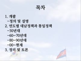 [북한의 대남정책] 북한의 연도별 대남정책의 특징과 전망-1페이지