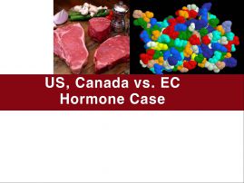 [국제 분쟁 사례] EC-호르몬사건 보고서 : US, Canada vs. EC Hormone Case - PPT자료-1페이지