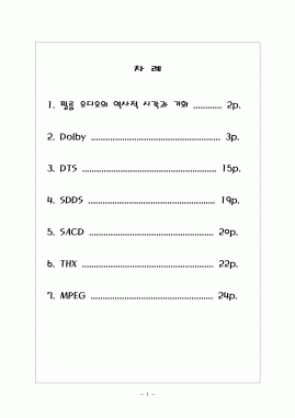 디지털 오디오 [디지털 오디오] [필름오디오, Dolby, DTS, SDDS, SACD, THX, MPEC]-1페이지