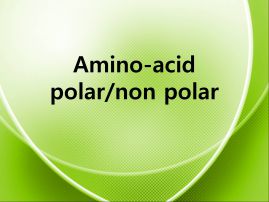 아미노산의 종류를 극성과 비극성으로 분류하여 정리 Amino-acid polar/non polar.pptx-1페이지