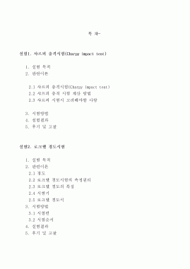 샤르피 충격시험(Charpy impact test) & 로크웰 경도시험(Rockwell hardness test)-1페이지