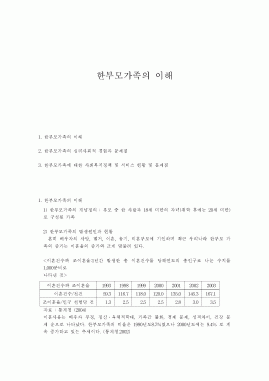 (한부모가족) 한부모가족의 이해-1페이지