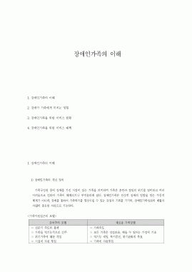 (장애인) 장애인가족의 이해-1페이지