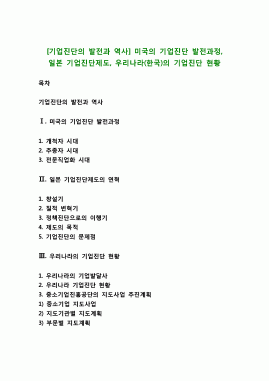 [기업진단의 발전과 역사] 미국의 기업진단 발전과정, 일본 기업진단제도, 우리나라(한국)의 기업진단 현황-1페이지