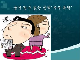 부부폭력의 유형, 원인, 부부폭력의 심각성, 문제점, 부부폭력 해결방안-1페이지