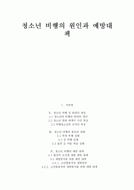 청소년 비행의 원인과 예방대책 (청소년 비행 및 범죄의 개념, 청소년 비행의 원인과 실태, 청소년 비행의 예방 대책)-1페이지