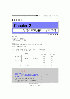 ch2. 집적회로(VLSI)의 설계 과정-1페이지