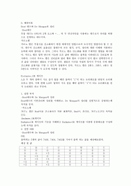 [디지털논리] 불(Bool) 대수와 드모르간(De Morgan)의 정리-1페이지