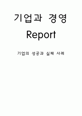 기업과경영레포트(기업의성공과실패사례)-1페이지