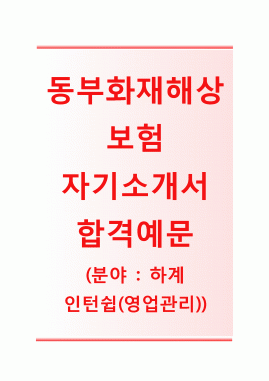 (동부화재해상보험자기소개서+면접족보) 동부화재해상보험(하계인턴십영업관리) 자기소개서 우수예문 [동부화재해상보험자소서동부화재인턴자기소개서동부화재인턴채용]-1페이지