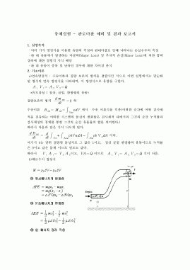 유체실험 - 관로마찰 예비 및 결과 보고서-1페이지