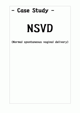 분만실 실습) 자연분만(NSVD) case study-1페이지