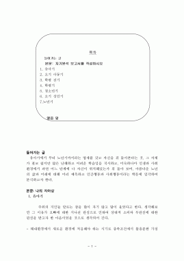 자기 자신에 대한 분석보고서를 작성한 후 윤리적이고 유능한 사회복지사가 갖추어야 할 자질과 특성에 대입하여 예비 사회복지사로서 자신의 자질과 특성을 서술하시오 (유아기 ~ 노년기)-1페이지