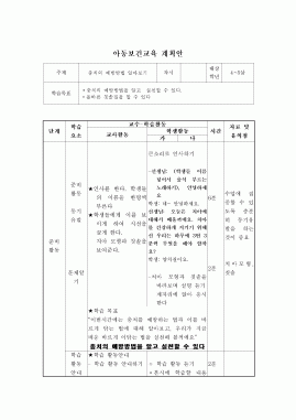 (4~5살) 충치예방법 / 주제 : 충치의 예방방법 알아보기 (올바른칫솔질, 아동보건교육, 보건교육안, 아동건강교육, 이닦이)-1페이지