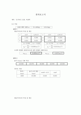 물리학1실험 결과보고서＃04.등가속도 운동, 마찰력-1페이지