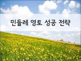 민들레영토성공전략,경영전략,민들레 영토 VS 스타벅스,브랜드마케팅,서비스마케팅,글로벌경영,사례분석,swot,stp,4p-1페이지