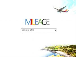 MILEAGE-항공마일리지,마일리지의개념및유래,브랜드마케팅,서비스마케팅,글로벌경영,사례분석,swot,stp,4p-1페이지
