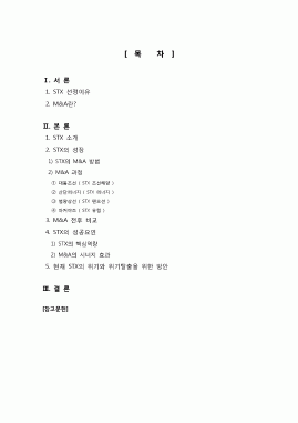 STX의 성공요인-STX의 M&A 방법,M&A의 시너지 효과,에스티엑스(STX)그룹,브랜드마케팅,서비스마케팅,글로벌경영,사례분석,swot,stp,4p-1페이지