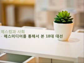 매스컴과 사회_매스미디어를 통해서 본대선,SNS마케팅전략사례-1페이지