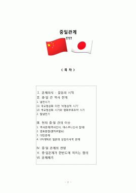 중국 일본관계-중일역사문제(역사인식, 야스쿠니신사 참배),영토분쟁(센카쿠열도),대만문제-1페이지