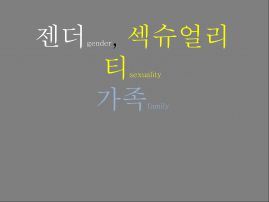 젠더gender_섹슈얼리티sexuality가족family-젠더와 성차, 성별 불평등,한국 사회의 결혼과 가족, 인구,젠더, 성역할, 성 정체성-1페이지